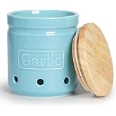 Amazon.com: LEETOYI Garlic Keeper with Lid, Garlic Holder Storage ...