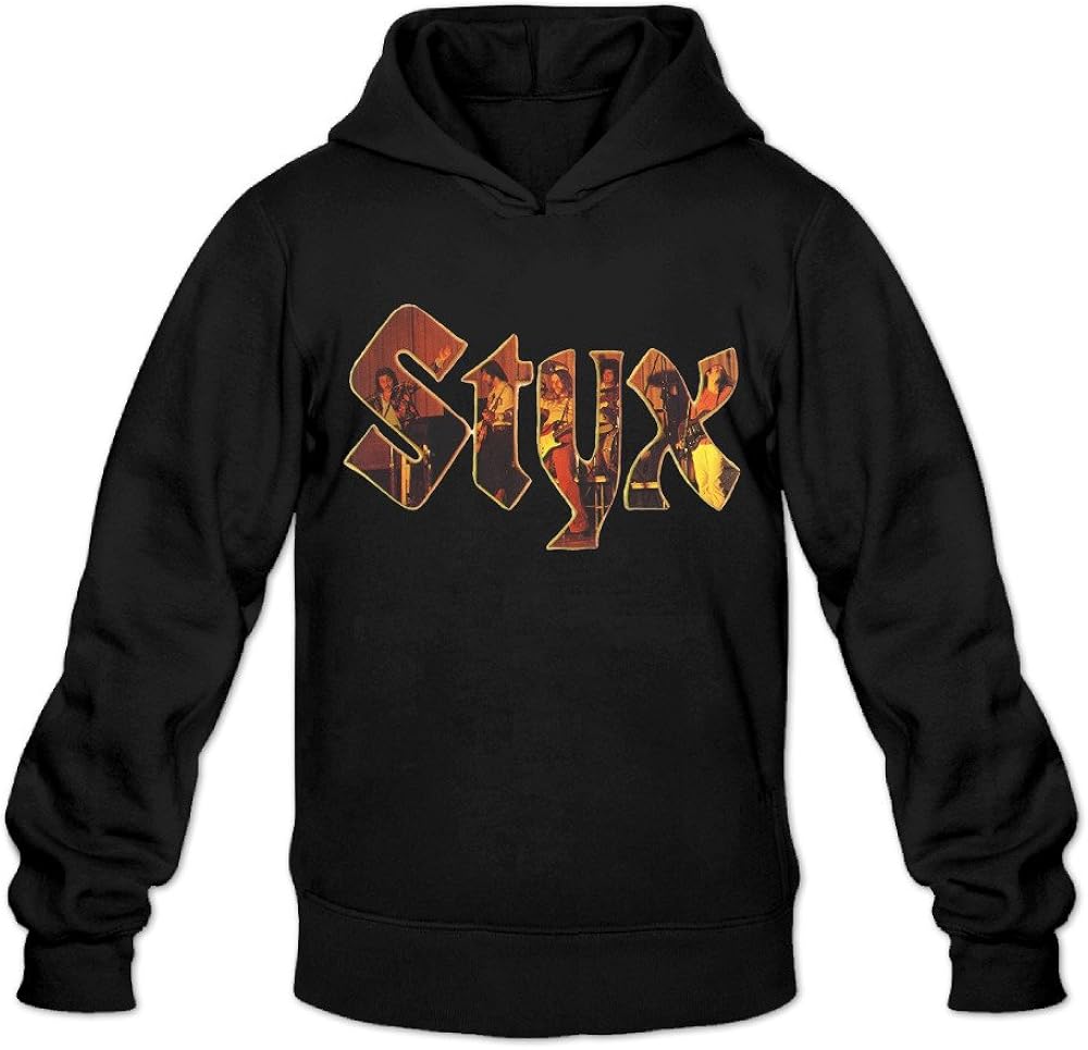 Mens Styx Flame Golden Logo Styx II Hooded Sweatshirt Pullover: Amazon ...