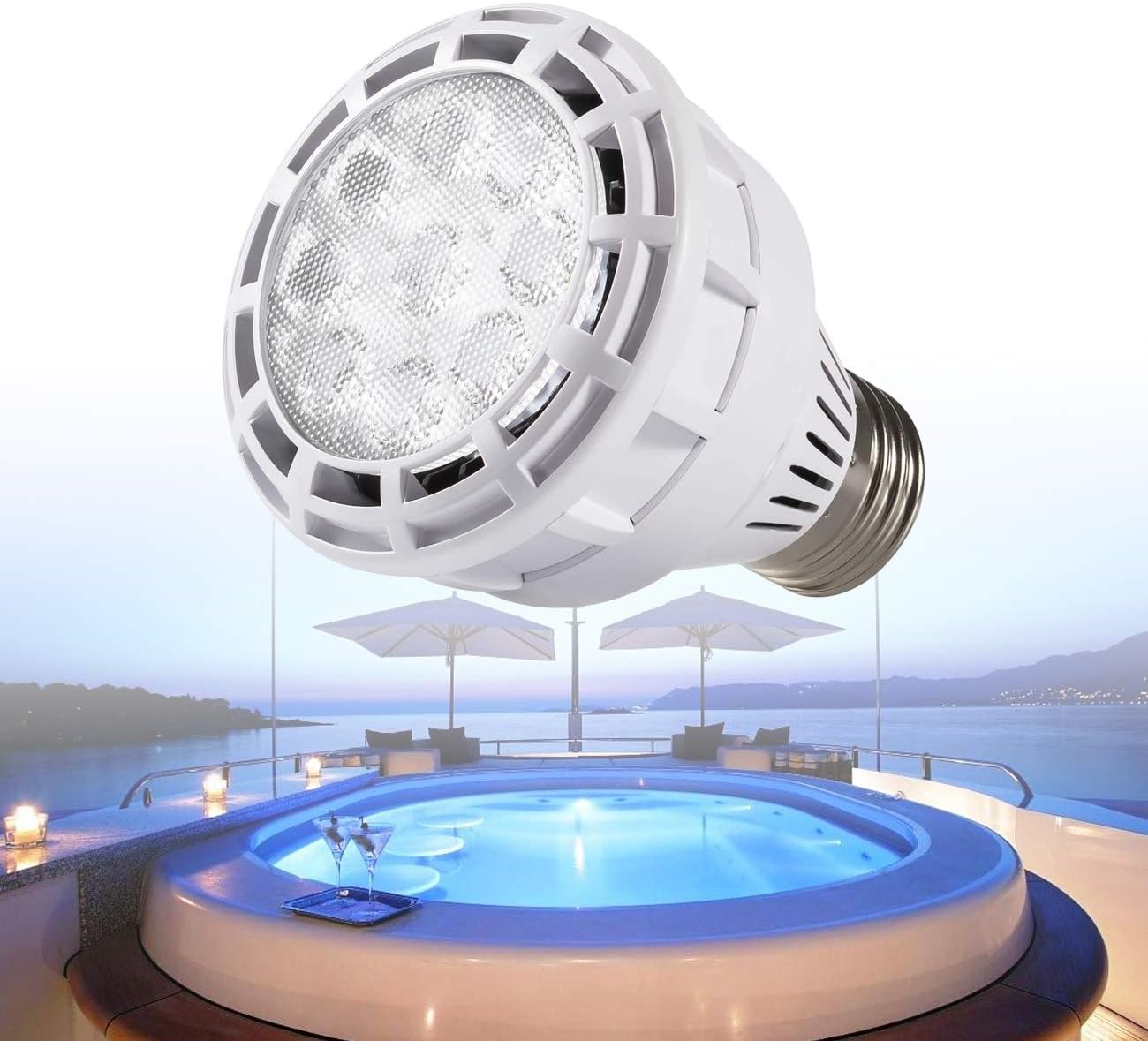 Amazon.com : FUNZUR LED Swimming Pool Bulb Spa Lights Bulb Hot Tub ...