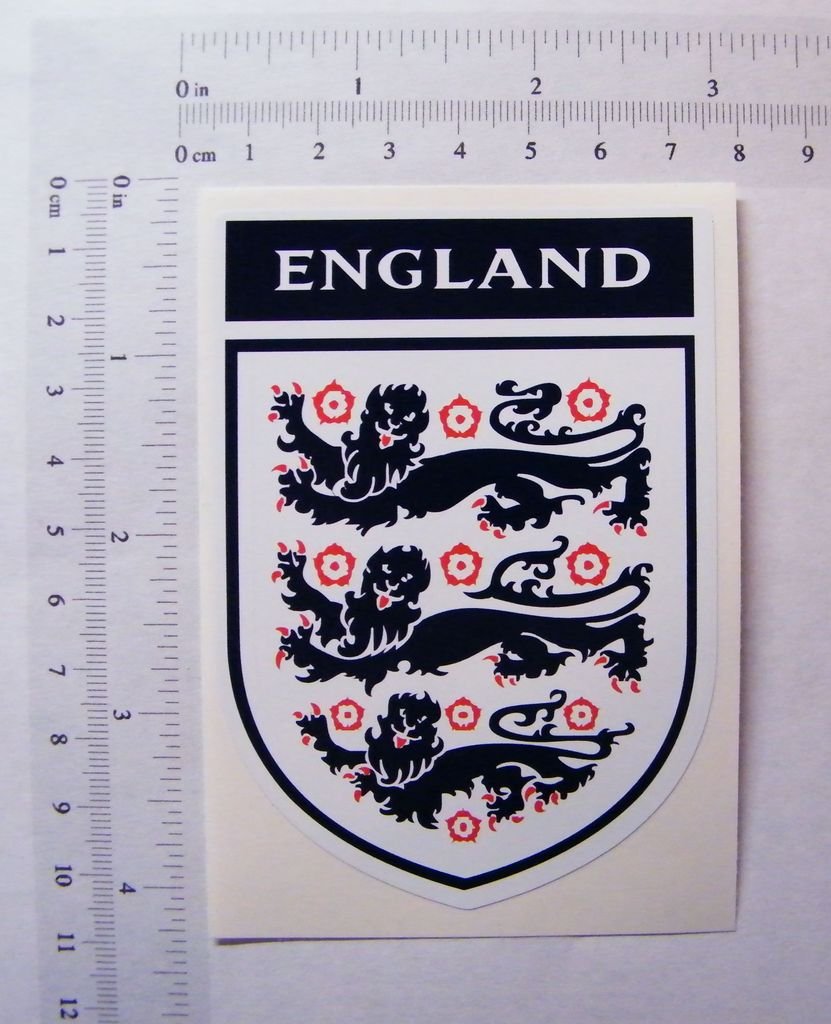 England 3 Lions, Full Colour Sticker, 70mmx100mm, S048: Amazon.co.uk ...