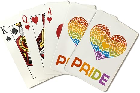 Amazon.com: Gay Pride - Mosaic Heart (Playing Card Deck - 52 Card Poker ...