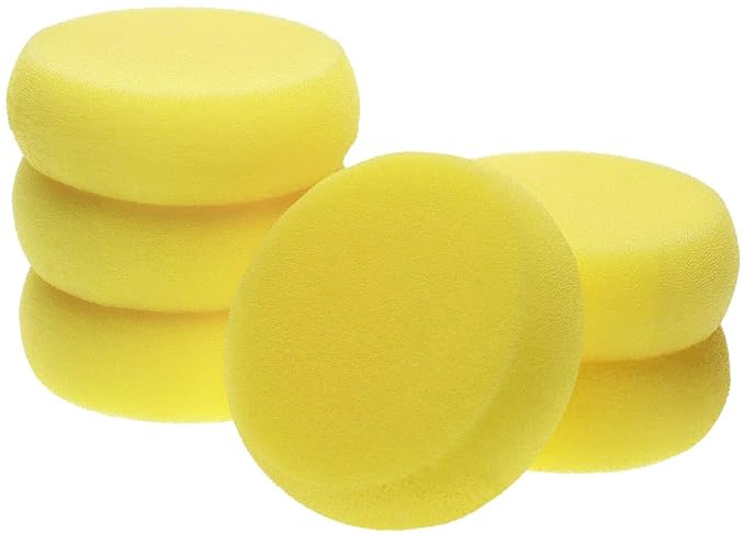 KNAFS Round Sponges 6pcs 3inch Yellow Painting Sponges Synthetic Artist ...