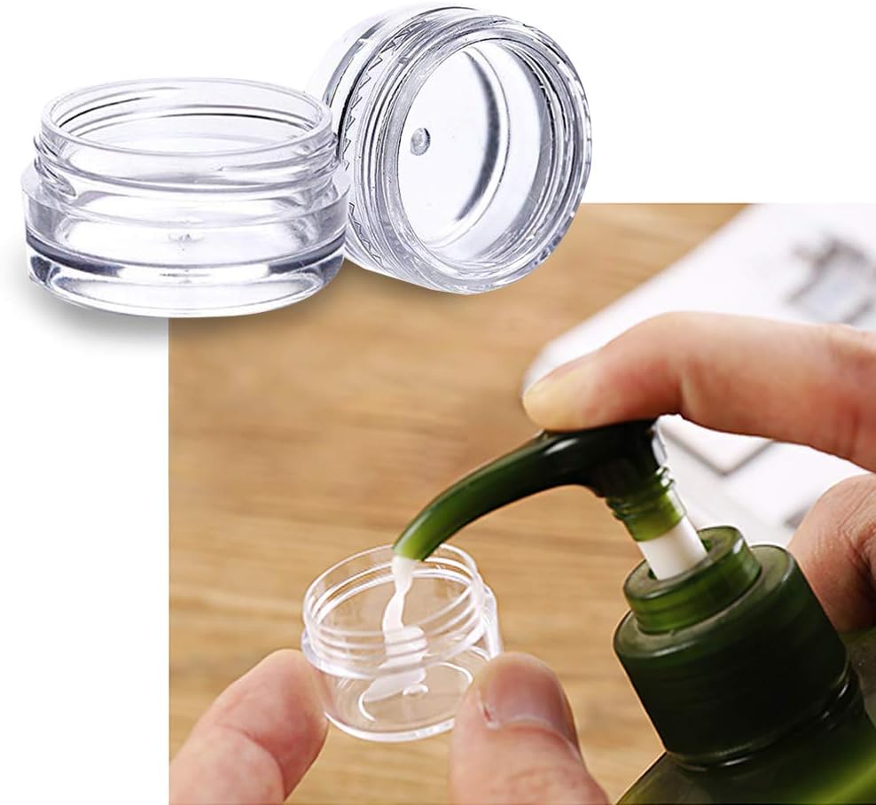 80 Pcs Transparent Sample Pots 5g, Lip Balm Containers, Plastic Sample ...