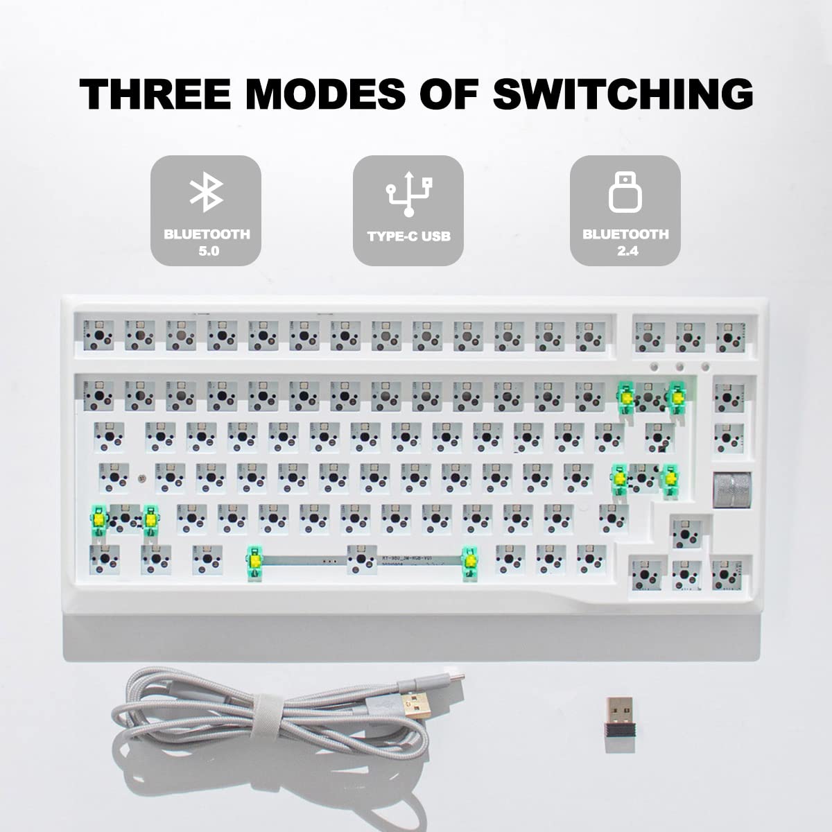 Mua SUEHIODHY 75% RGB Keyboard Kit 81 Keys Hot-Swap Switch Triple Mode ...