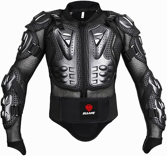 Amazon.com: SULAITE Motorcycle Full Body Armor Jackets spine chest back ...