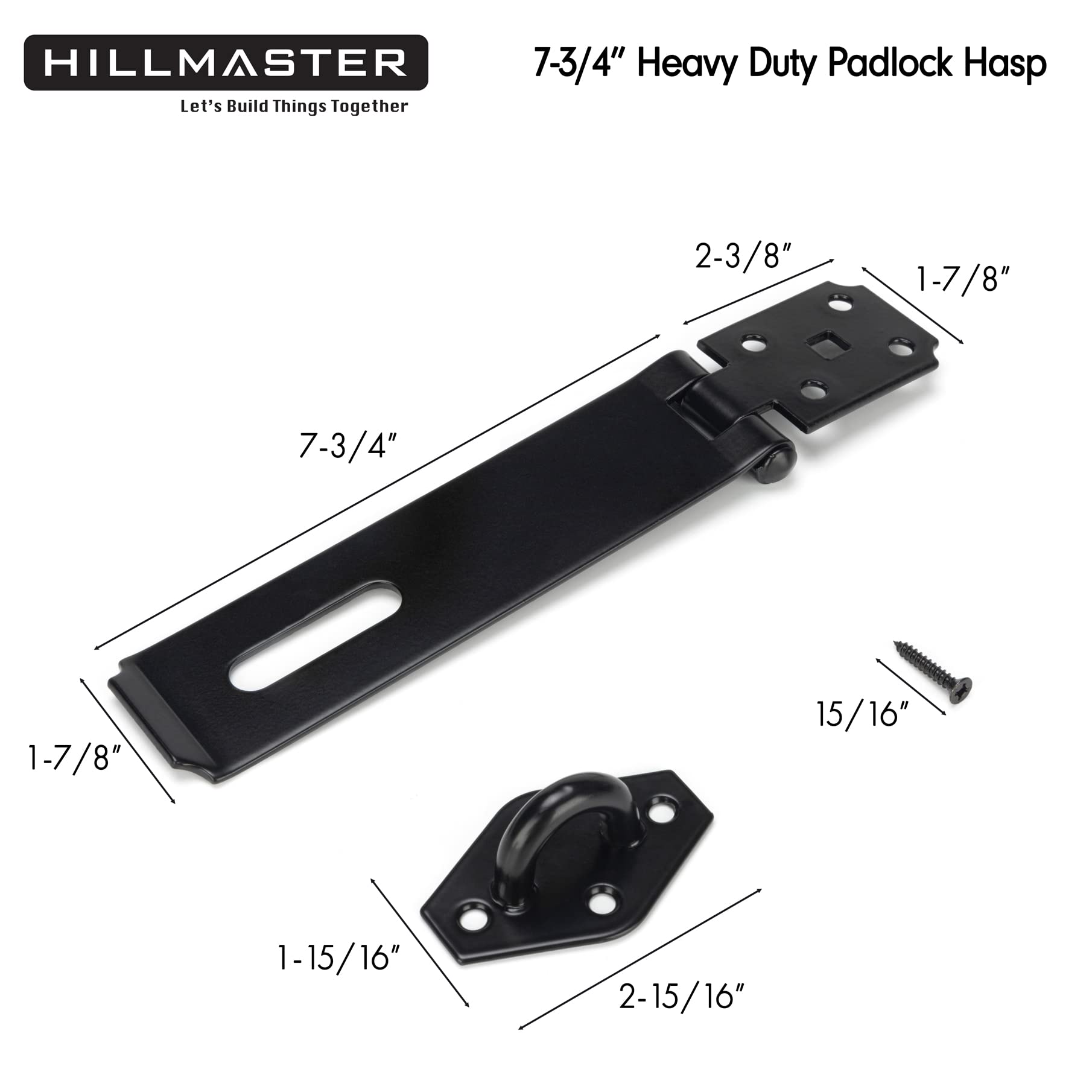 Mua HILLMASTER Heavy Duty Door Hasp Latch 7-3/4" Extra Thick Steel ...