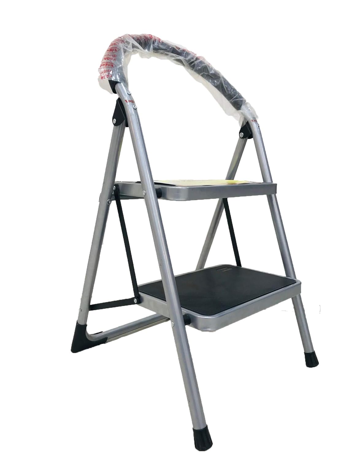 MS Ladder 2 Step Foldable Boost Ladder with Anti-Slip Steps (Silver ...