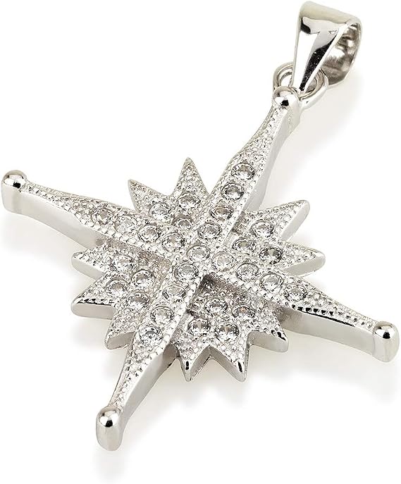 Amazon.com: Silver 925 Blessed Pendant Of STAR OF BETHLEHEM With ...