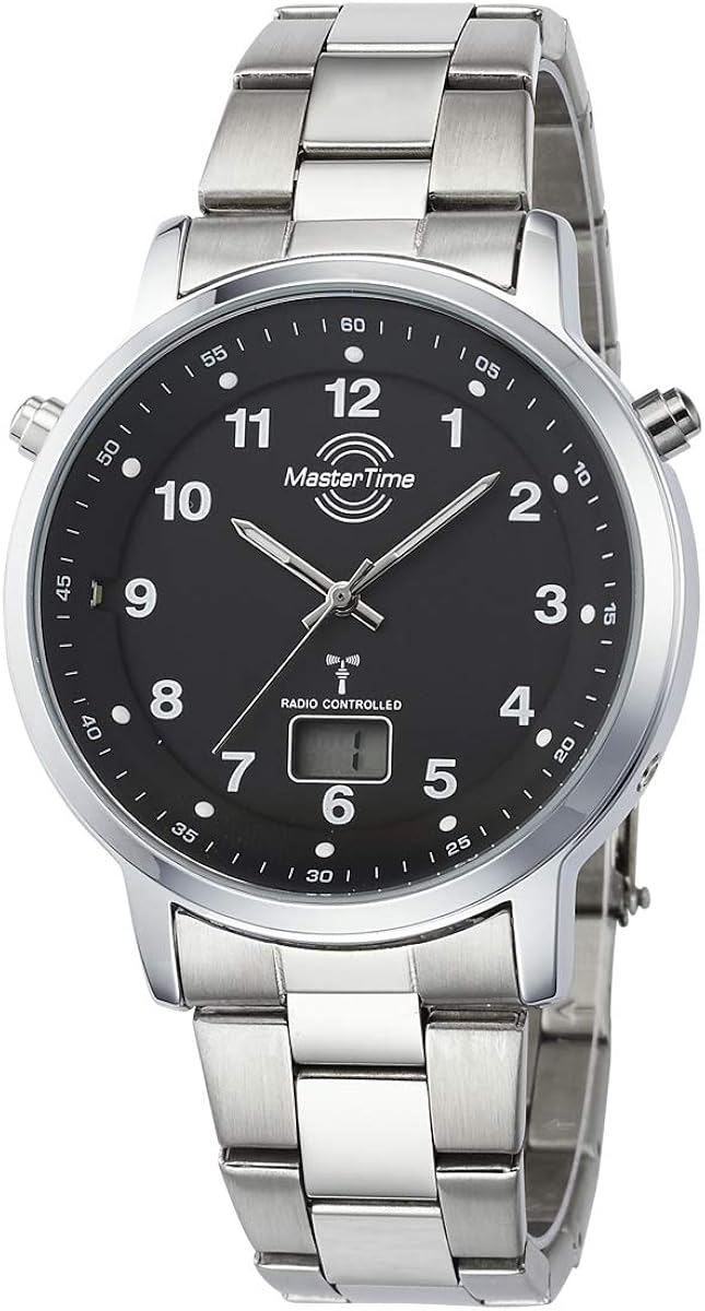 Master Time Funk Quarz Herren Uhr Analog-Digital mit Edelstahl Armband ...
