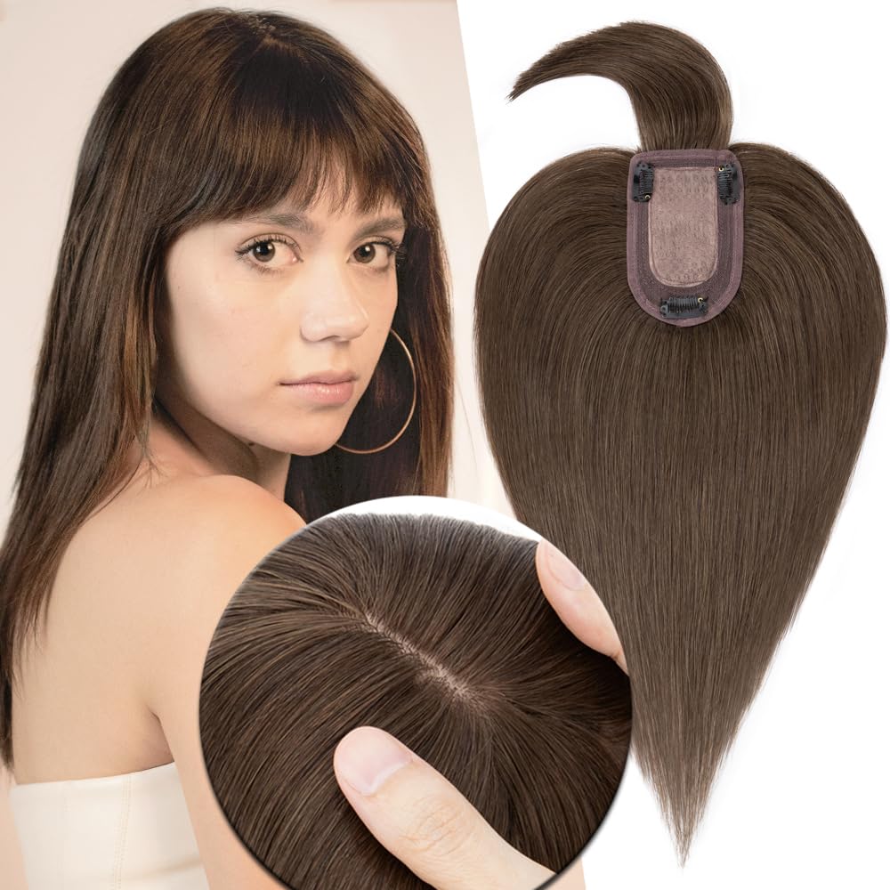 MY-LADY Human Hair Toppers for Women Real Human Hair for Thinning Hair ...