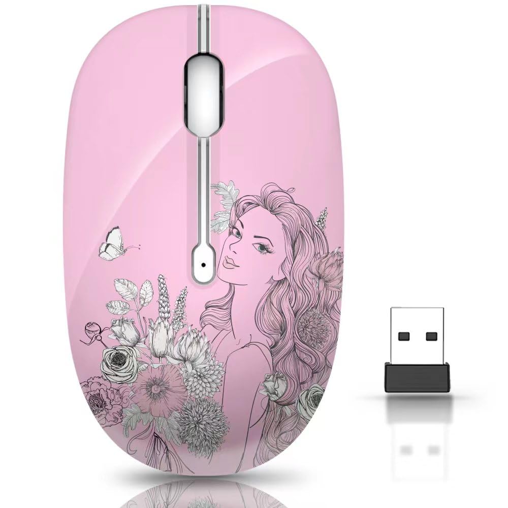 JUHOO Wireless Mouse with Nano Receiver for PC, Laptop, Notebook ...