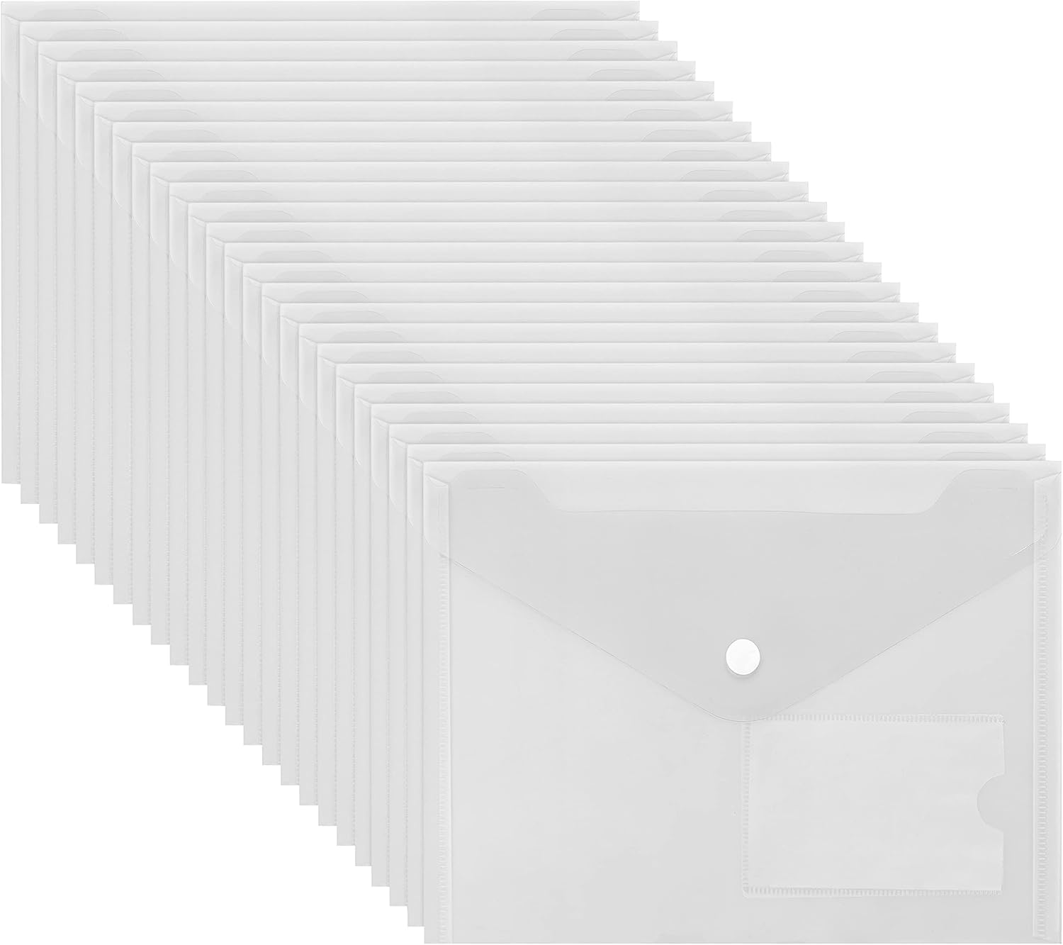 Belle Vous A5 Clear Plastic Wallets (24 Pack) – Poly File Wallet with ...