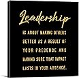 Amazon.com: Leadership Quote Canvas Prints Wall Art Decor Desk Sign ...