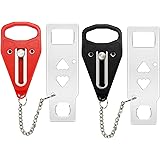 Portable Door Lock-2 Pack Solid Heavy Duty Extra Lock for Additional ...