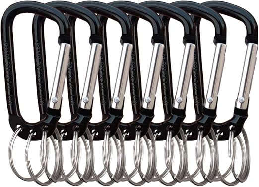 Amazon.com: VictorsHome Carabiner Clip Keychain Aluminum Alloy D Shape ...