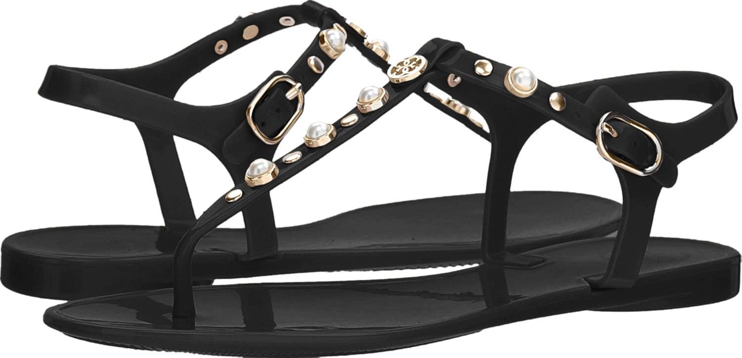 Amazon.com | Guess Women's janaye Flat Sandal, Black, 8.5 M US | Flats