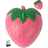 Amazon.com: Wireless Bluetooth Mouse Cute Fruit Strawberry Shape Mouse ...