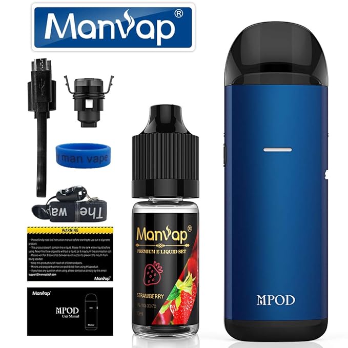 Manvap® MPOD Cigarette Électronique, Mini Kit de Vape Pour Débutant ...