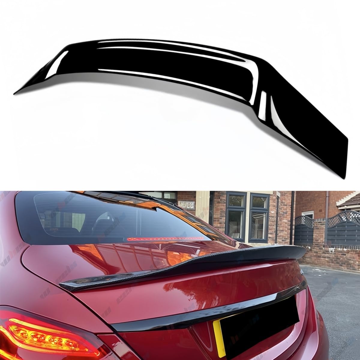 WheelX Rear Spoiler Compatible with 2008-2014 Benz W204 C-Class, R ...