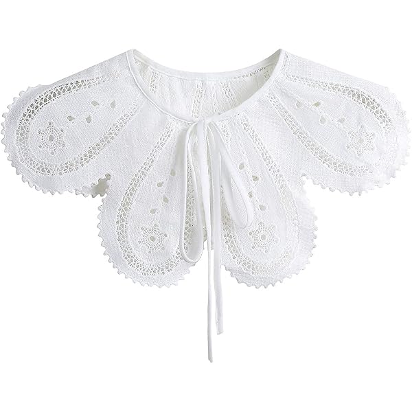 Cuff Set Vintage White Ruffle Collar Accessory For Women VALICLUD ...
