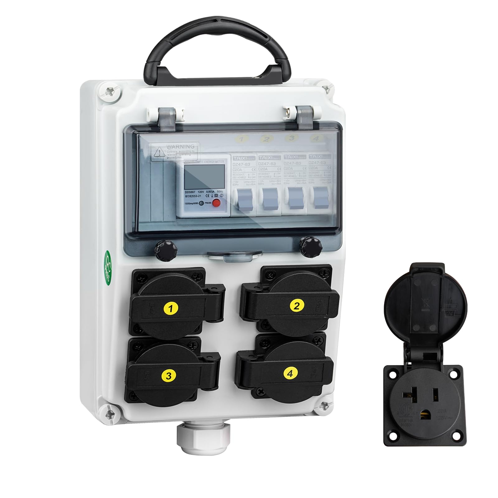Electrical Outlet Box, 60A Electricity Meter Breaker Electrical Box ...