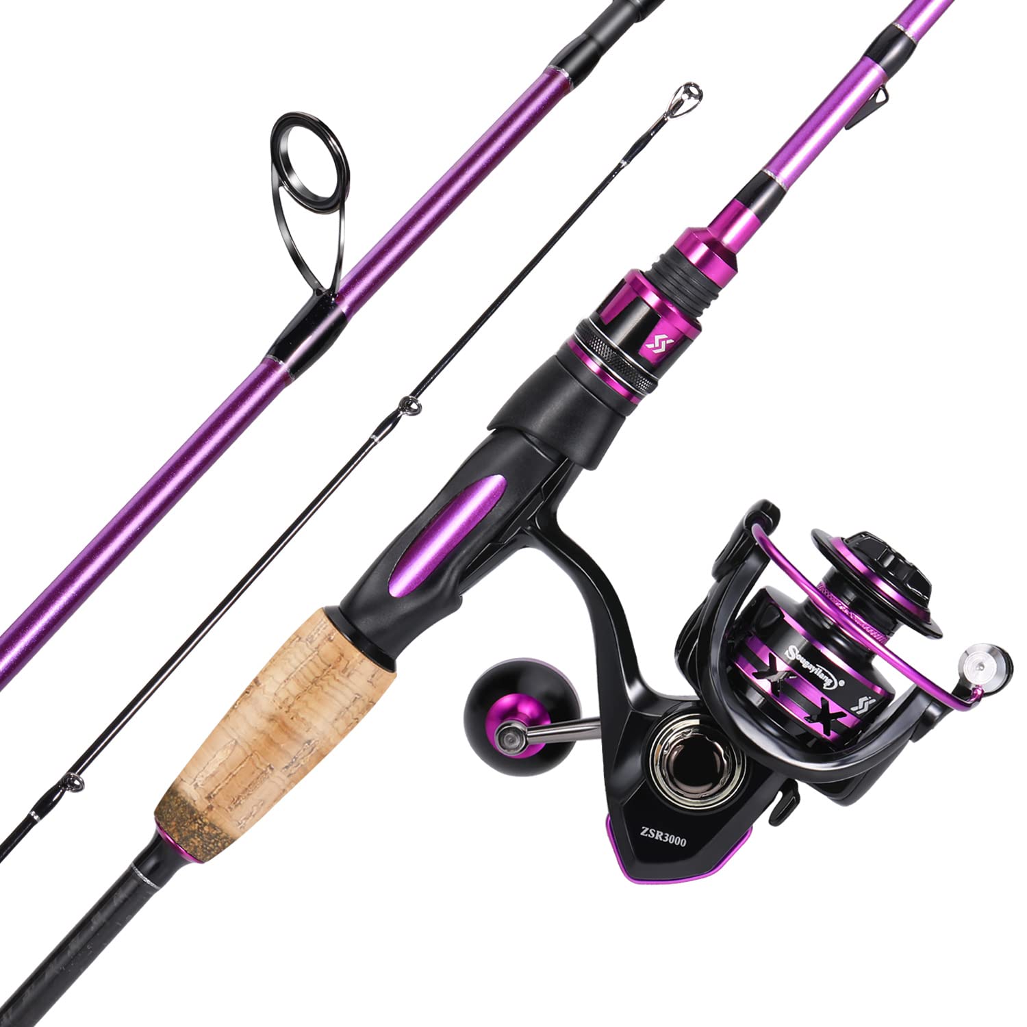 Sougayilang Fishing Pole, 30-Ton Carbon Fiber Fishing Rod and Reel ...
