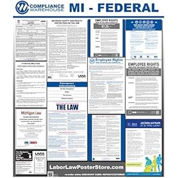 Amazon.com : 2019 Michigan State and Federal Labor Law Posters : Office ...