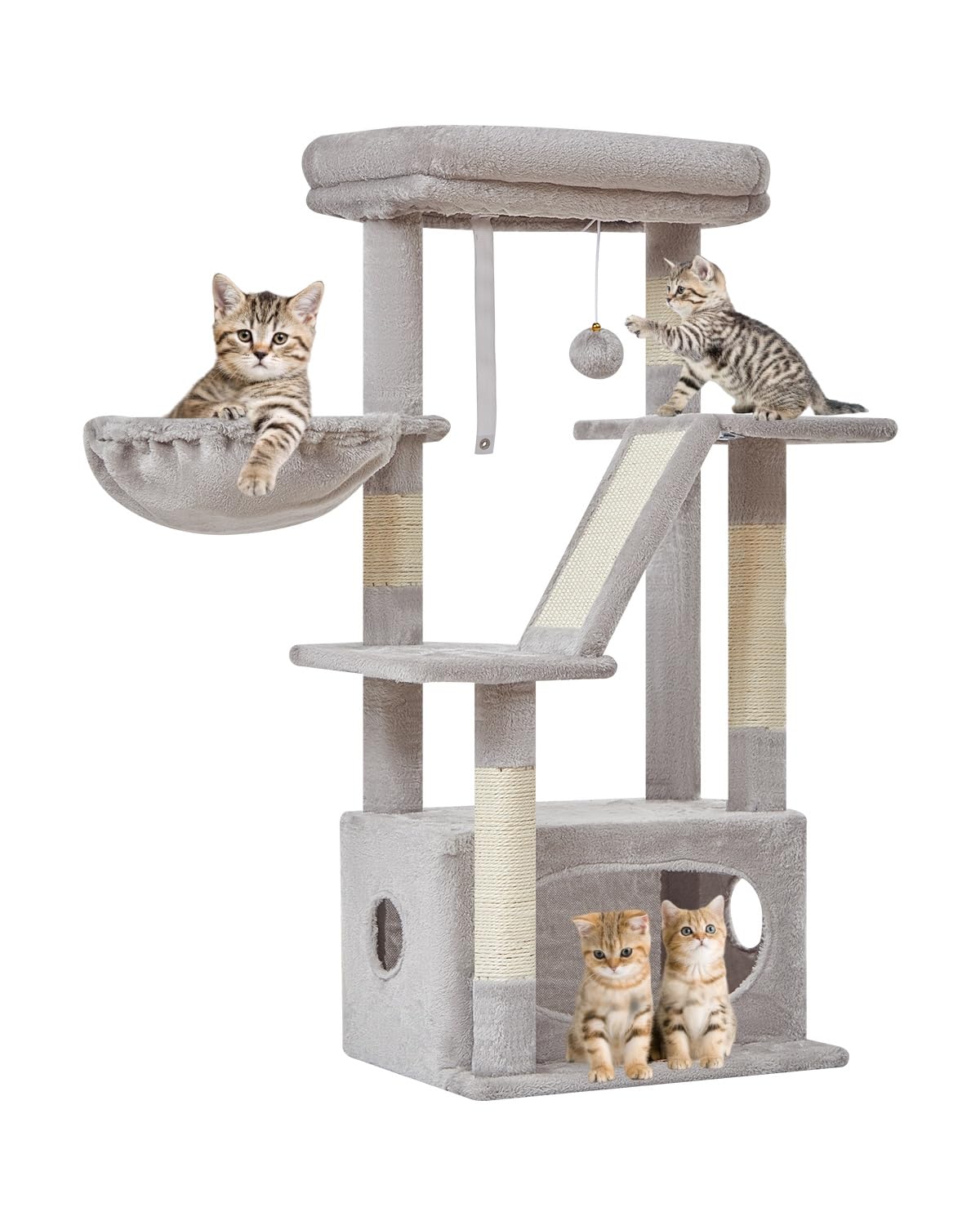 Taoqimiao Cat Tree,38.2-Inch Cat Tower for Indoor Cats,Suitable for ...