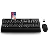 Amazon.com: Wireless Keyboard and Mouse Combo, EDJO 2.4G Full-Sized ...