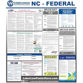 Amazon.com : 2019 North Carolina Laminated NC State Federal All in 1 ...