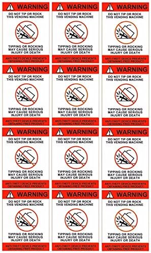 Vending Machine do not tip Warning Labels, Quantity 12 | Pricepulse