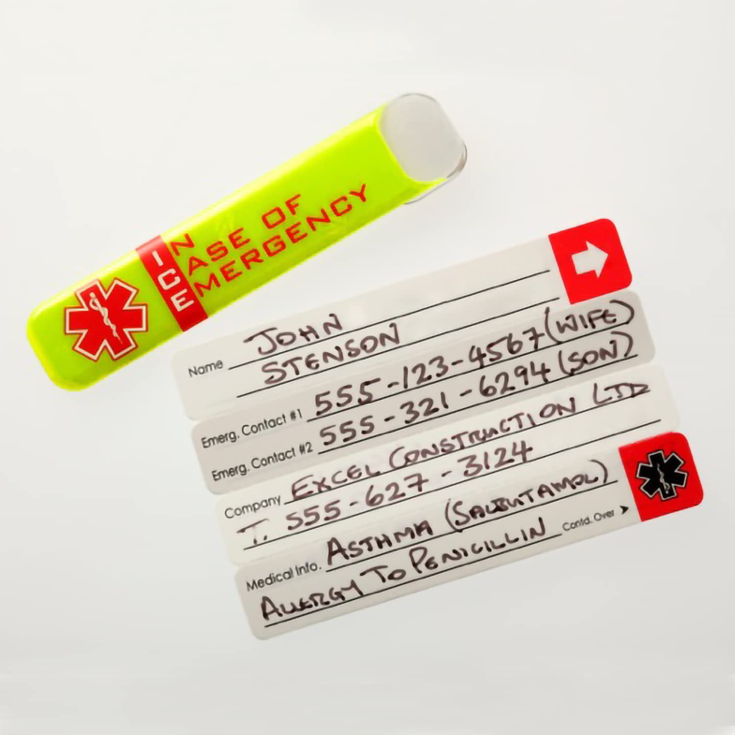 Mua SmartSign (Pack of 5) 0.5 x 2.75 inch “in Case of Emergency” Worker ...