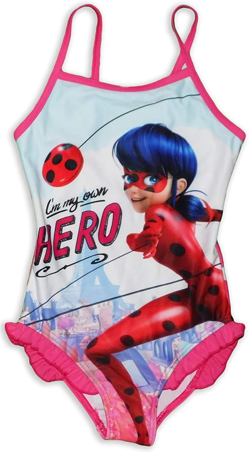 Miraculous Ladybug Girls Swimsuit Bath Suit Hero - 5-6 Years - Pink ...