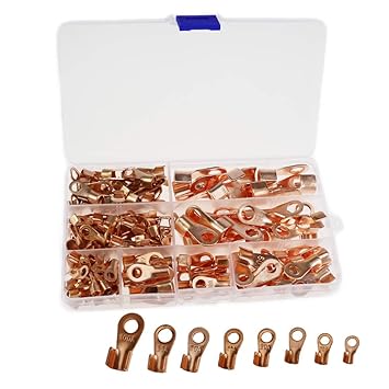 185 Pieces Open Barrel Ring Lug Terminals Kit, Open Barrel Wire Crimp ...
