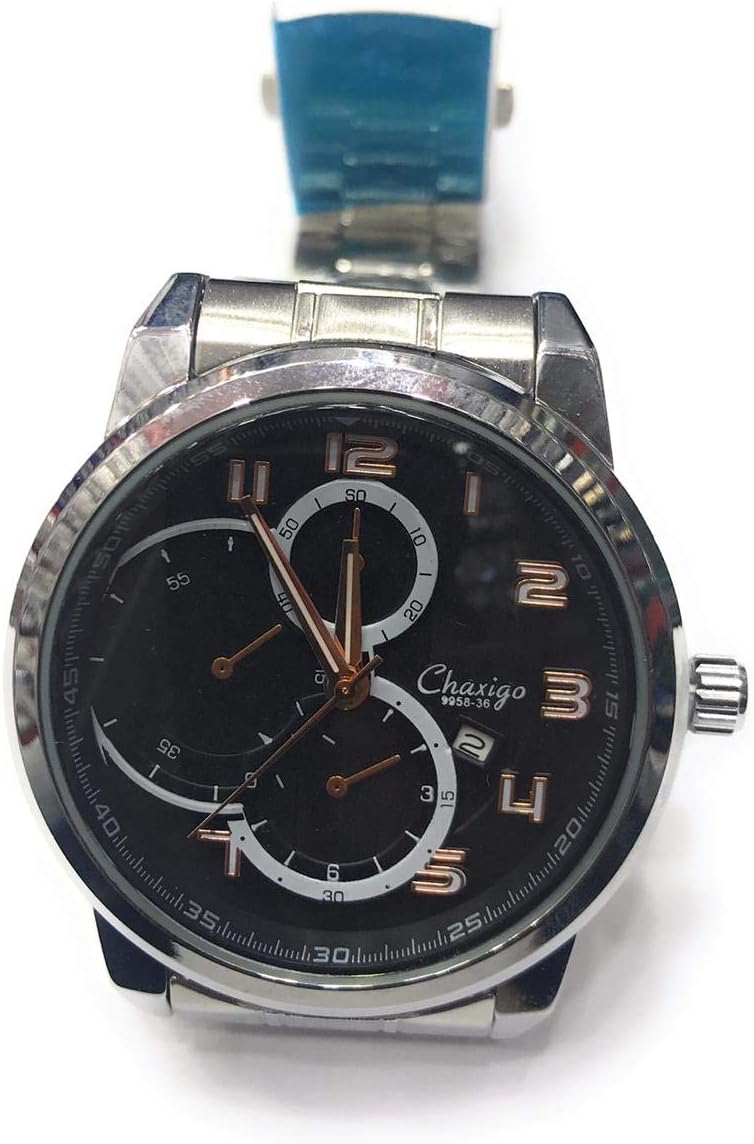 Chaxigo Casual Watch for Men Analog Stainless Steel Band by Golden Rays ...