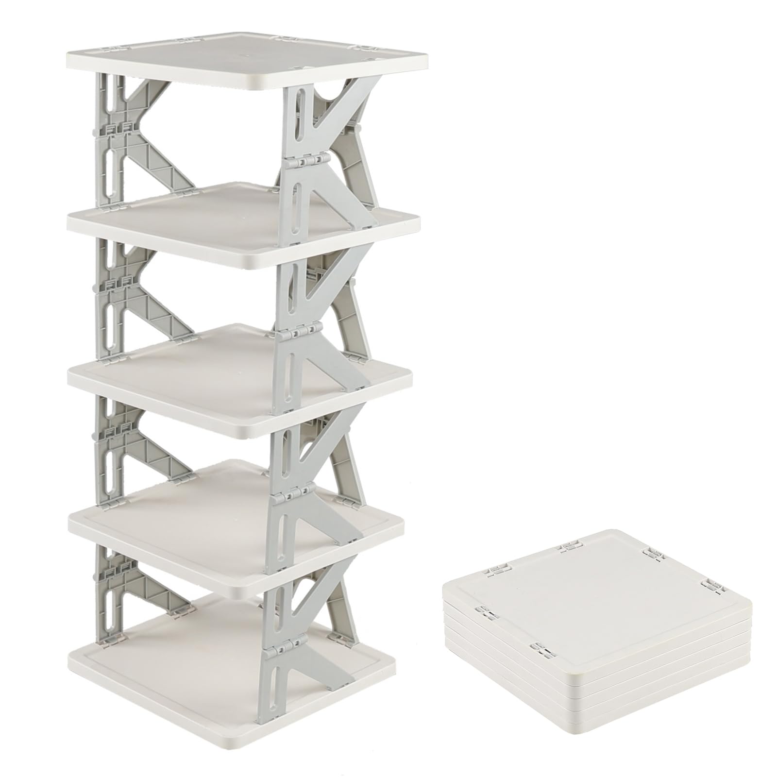 Bringer 5 Tier Vertical Shoe Rack, Space Saving Narrow Vertical Shoe ...