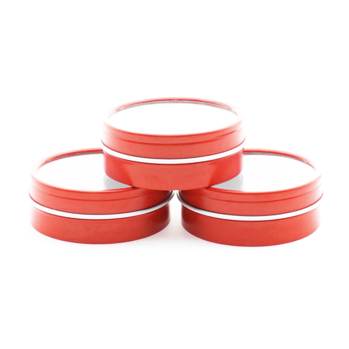 Amazon.com: Mimi Pack 2 oz Shallow Round Metal Tin Can Clear Window Top ...