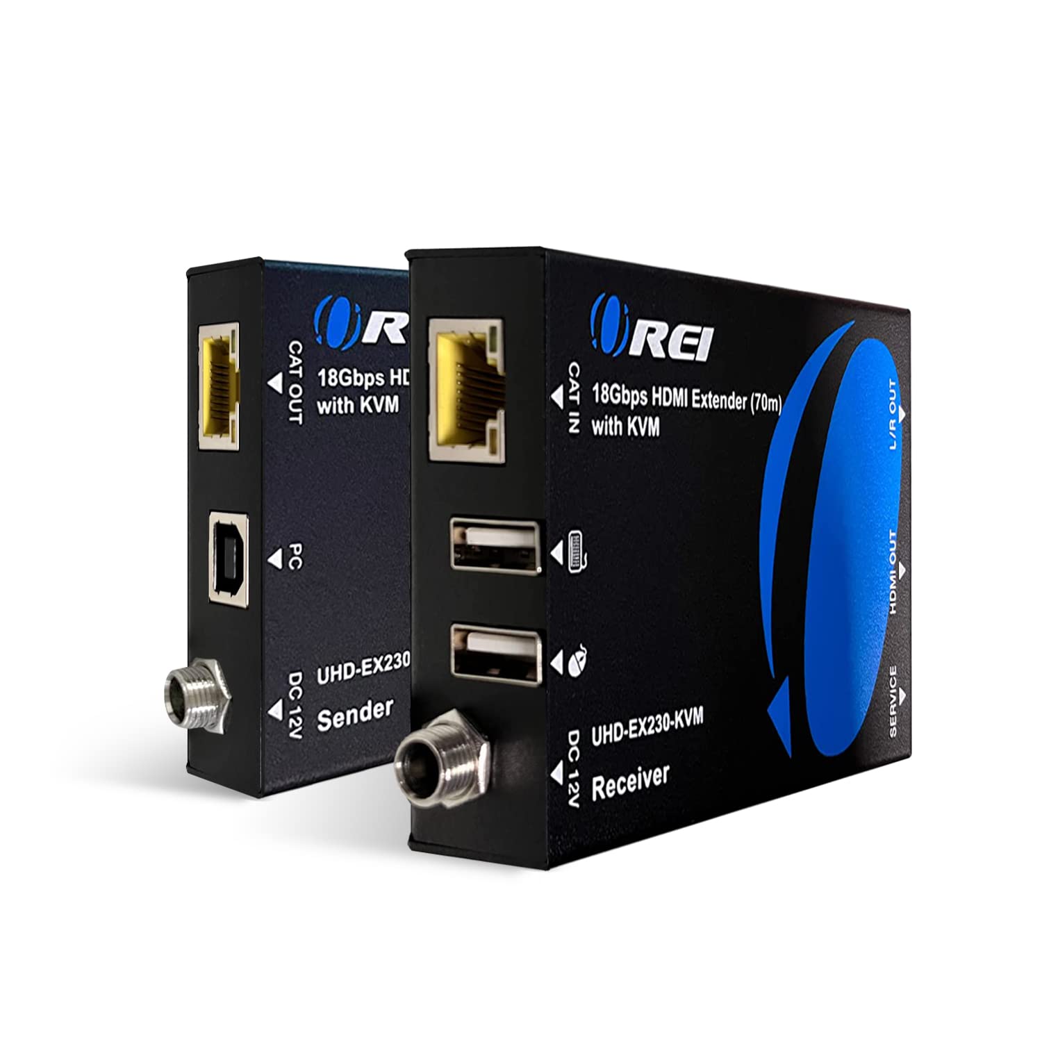OREI KVM 4K HDMI Over Ethernet Extender Balun Over CAT6/7 Cable 4K@60Hz ...