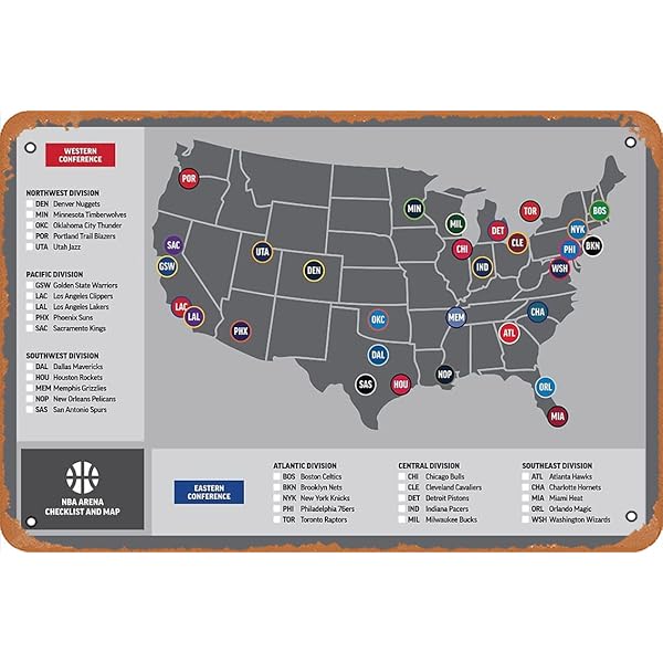 NBA Team Map, Basketball Arena Map – GeoJango Maps