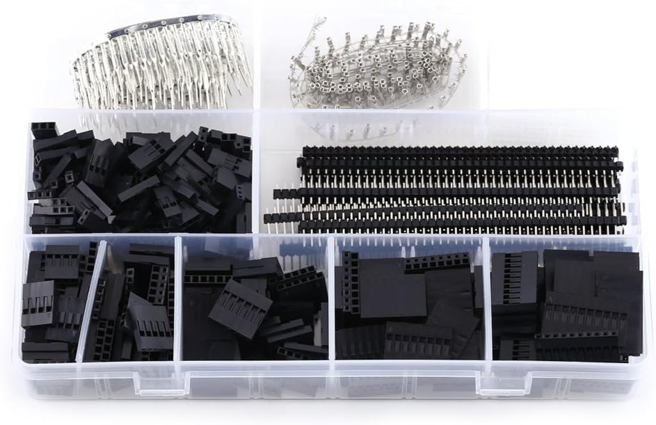 1450Pcs 2.54mm Pitch Male Female Pin Crimp Header Connector Assortment ...