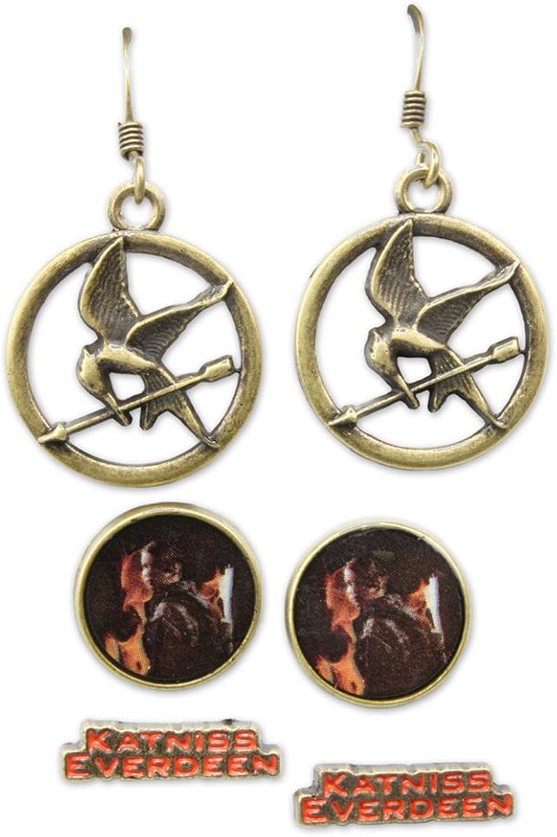 Amazon.com: The Hunger Games Earrings Katniss Everdeen Mockingjay 3 ...
