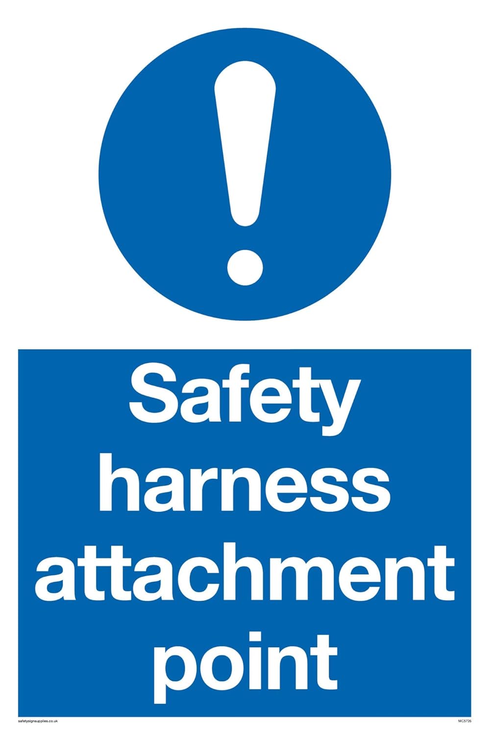 Viking Signs MC5726-A4P-V”Safety Harness Attachment Point” Sign, Vinyl ...