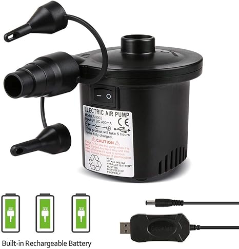 Deeplee Electric Air Pump, Quick-Fill Electric Rechargeable Inflator ...