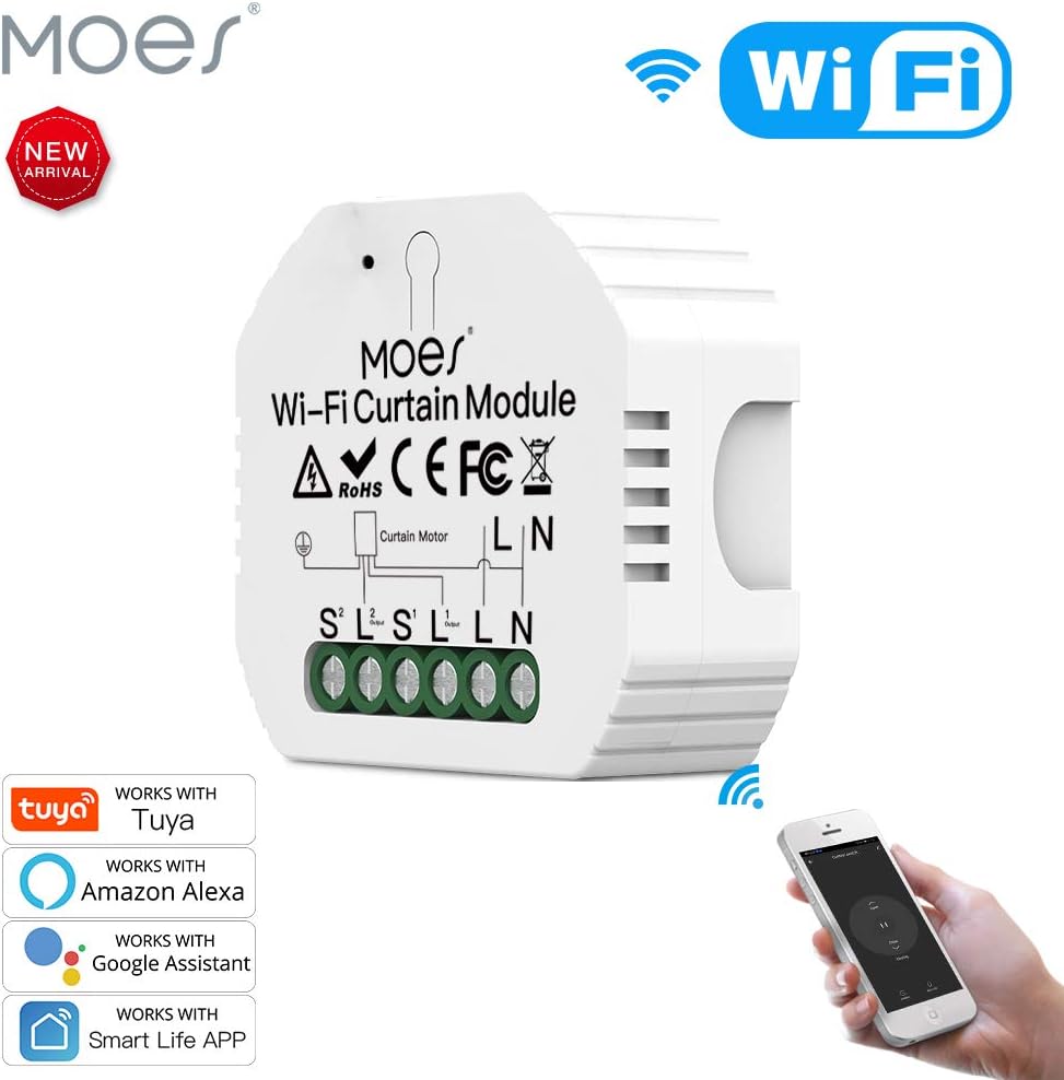 MOES WiFi Mini DIY Smart Curtain Switch Module for Electric Motorised ...