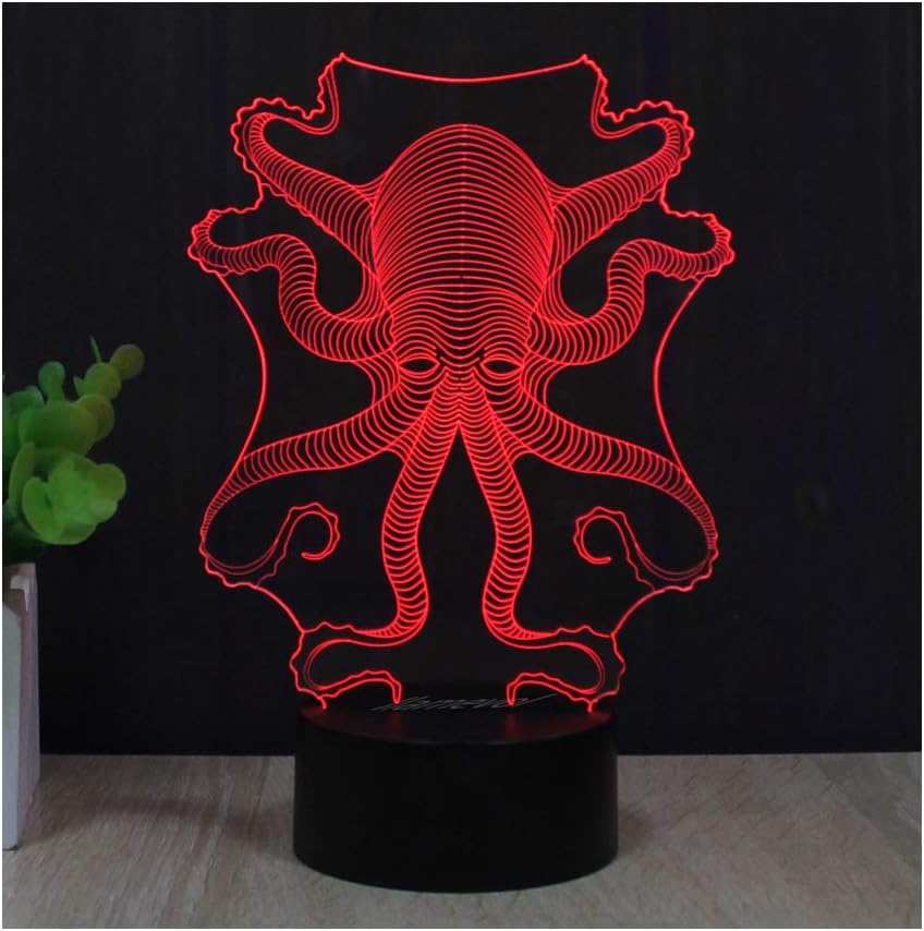 Amazon.com: Octopus Gifts Night Lights for Kids 3D Illusion Lamp Animal ...