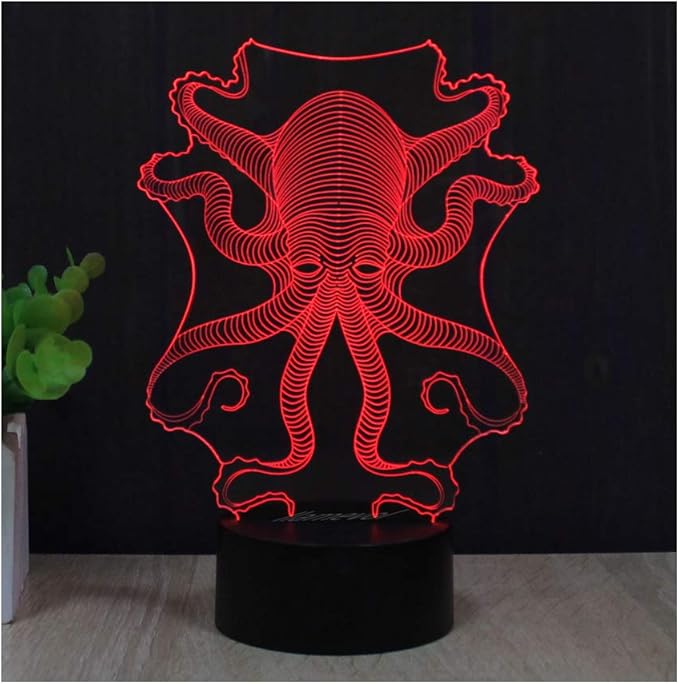Amazon.com: Octopus Gifts Night Lights for Kids 3D Illusion Lamp Animal ...