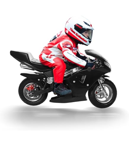 50cc Dirt Bike Motorcycle Mini Kinaerty Mini Motorcycle 49cc 4-Stroke Pocket Rocket Motorcycle ...