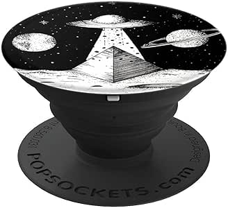 Amazon.com: Alien Pop socket Saturn Earth Moon Pyramid Abstract