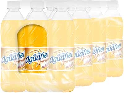 Aguafiel, Frutal Naranja 500 Ml, Botella Pet, 12 Piezas: Amazon.com.mx