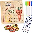 Amazon.com: Wooden Geoboard,Mathematical Manipulative Material Array Block Geo Board with ...